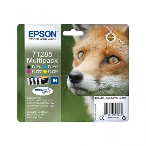 Multi pack! Epson T1285 BK -C -M -Y blækpatron | Hurtig levering
